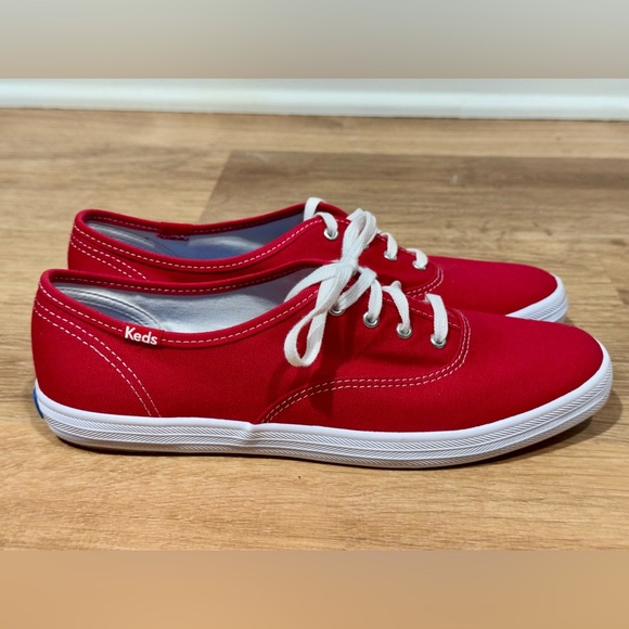 Keds | Shoes | New Keds Champion Originals Lace Up Red Sneaker Size 8w ...